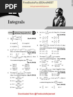 Indefinite Integration - JEE Mains PYQ 2020-2022 | PDF | Mathematical Analysis | Calculus