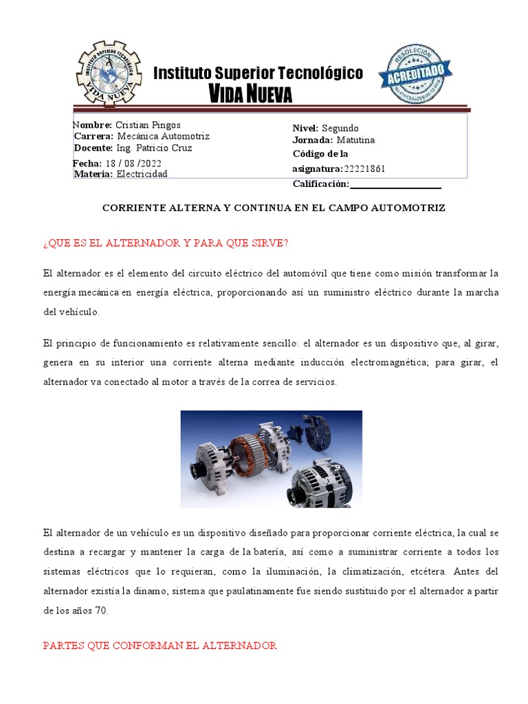 Corriente Alterna | PDF | Corriente eléctrica | Corriente continua