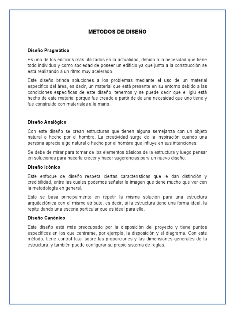 Metodos de Diseño | PDF