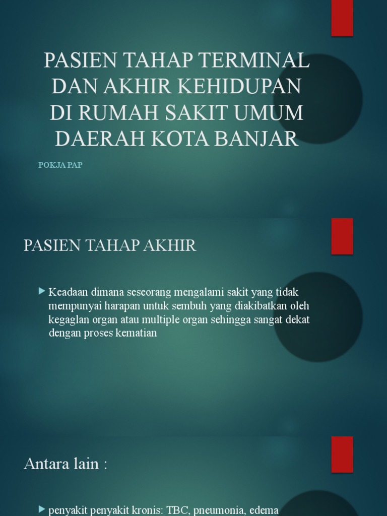 Pasien Tahap Terminal Dan Akhir Kehidupan | PDF | Sains & Matematika