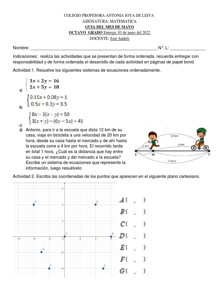 Matematica OCTAVO | PDF | Ecuaciones | Matemáticas