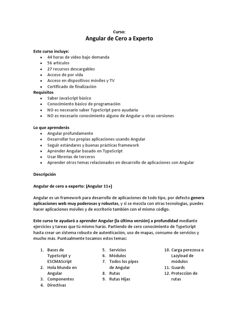 Curso de Angular | PDF | Software de la aplicacion | Ciencias de la ... Curso de Angular | PDF | Software de la aplicacion | Ciencias de la ...