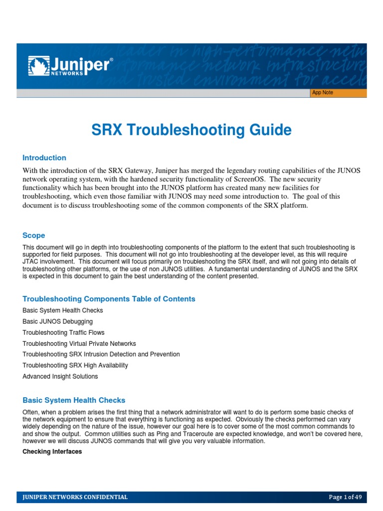 SRX Troubleshooting | PDF | Transmission Control Protocol | Firewall (Computing)