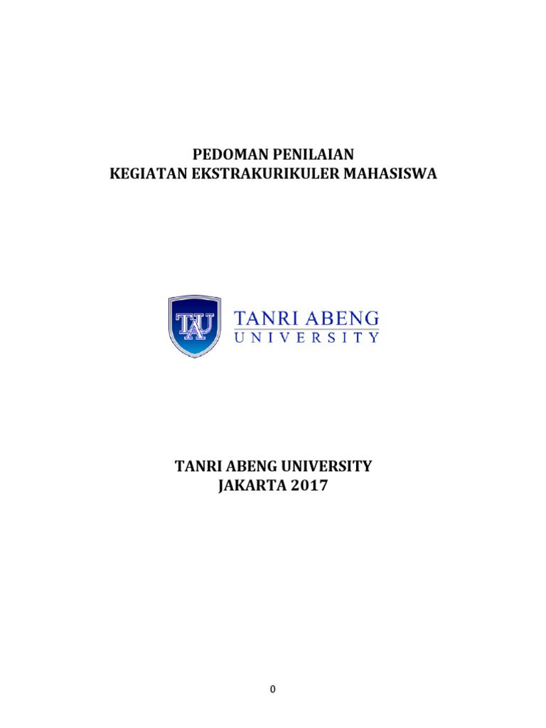 Pedoman Penilaian Ekstrakurikuler TAU | PDF