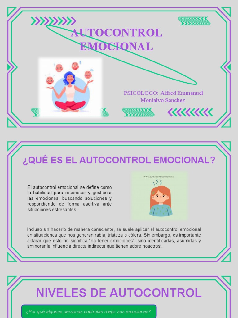Autocontrol Emocional | PDF | Las emociones | Estrés (biología)