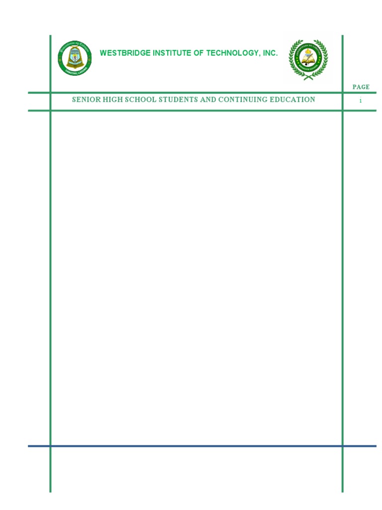Senior High School Students and Continuing Education: Westbridge ...