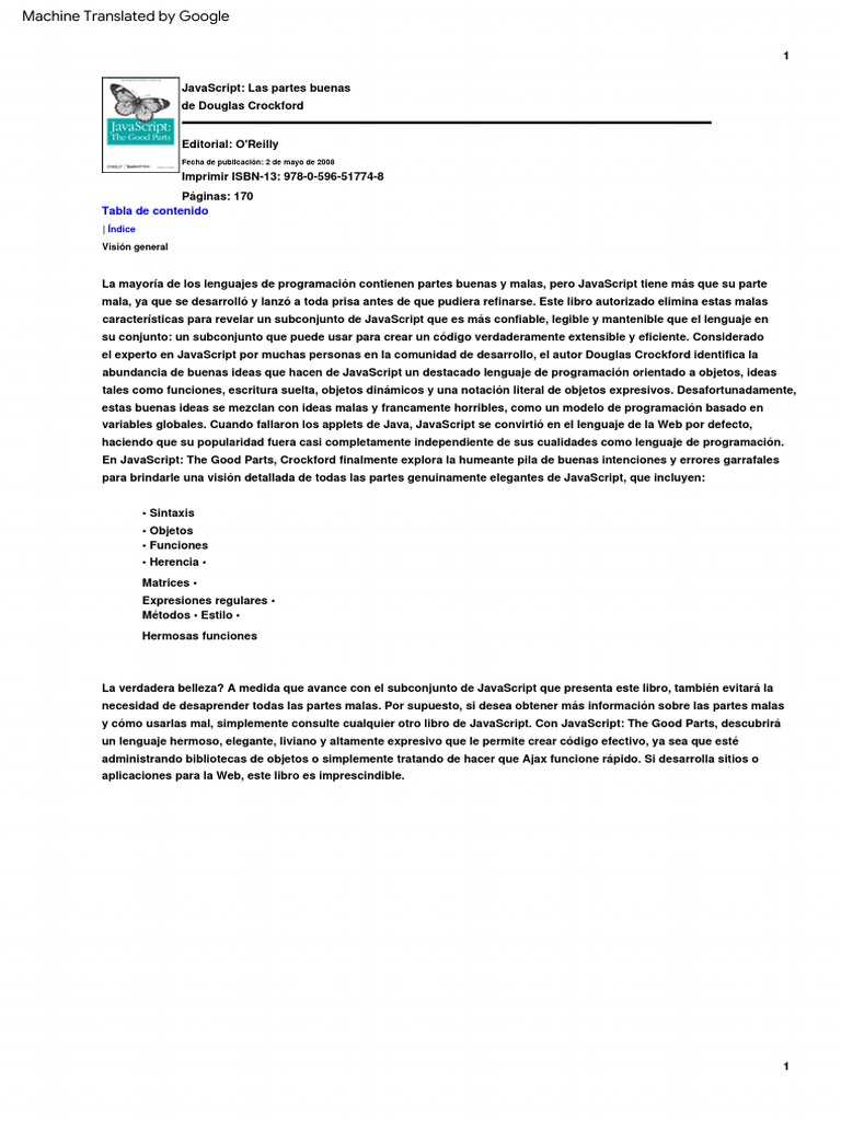 The - Good - Parts Parte1 Español | PDF | Script Java | Lenguaje de programación