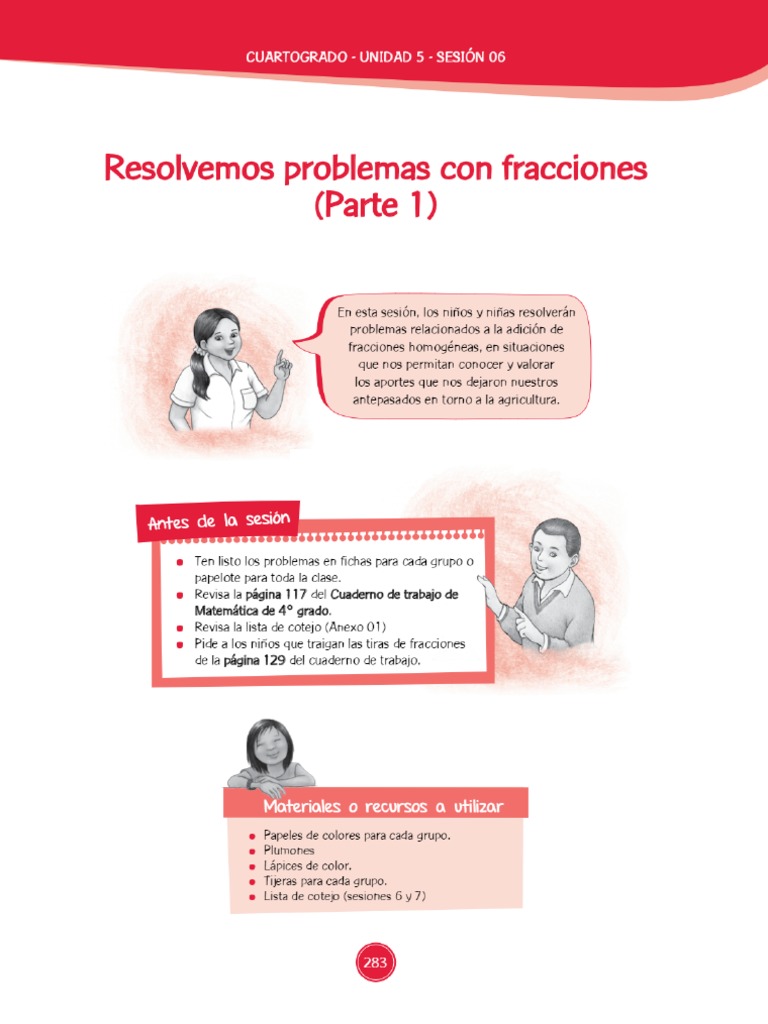 Resolvemos Problemas Con Fracciones (Parte 1) - PDF Descargar Libre | PDF