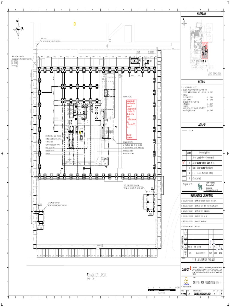 CL MB (3) 000 CV DWG 0002 - A Drawing For Foundation Layout - AWC | PDF