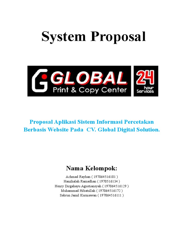 System Proposal Berbasis Web (Kelompok) | PDF