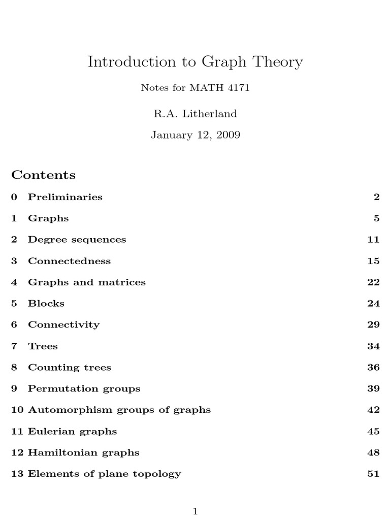 Intro to Graph Theory | PDF | Set (Mathematics) | Vertex (Graph Theory)