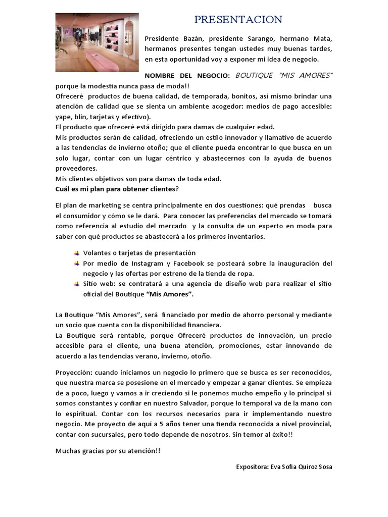 Presentacion Sofia | PDF | Marketing | Mercado (economía)