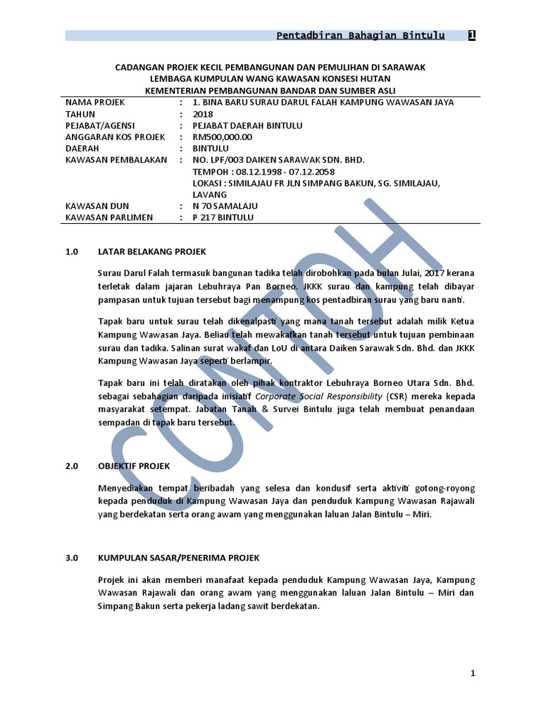 Sample - Cadangan Surau | PDF