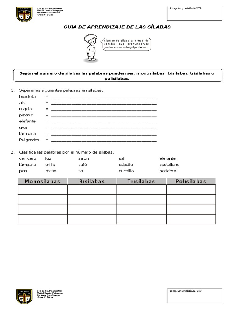 Guía de Sílaba Tónica y Átona | PDF