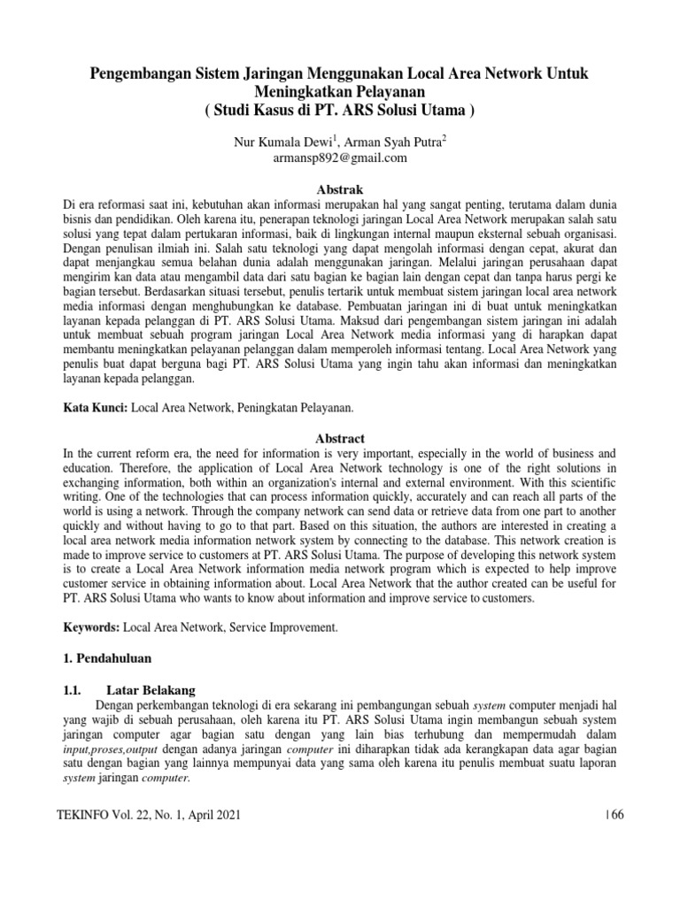 LAN untuk Peningkatan Layanan di PT. ARS | PDF | Teknologi & Rekayasa