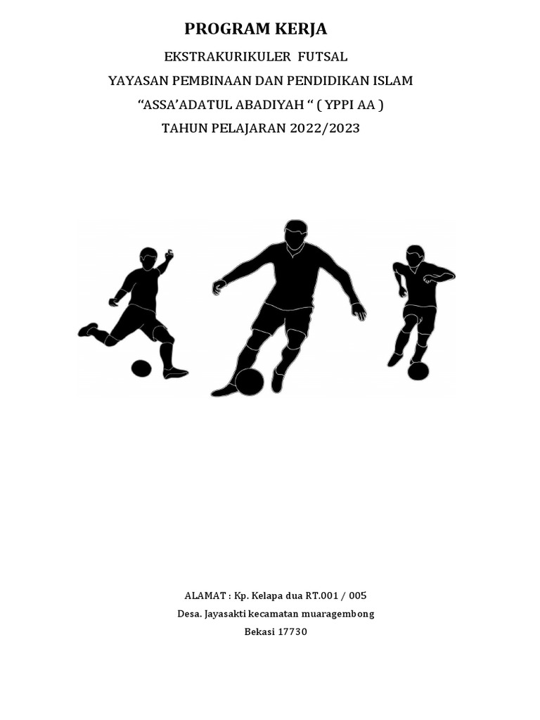 Program Kerja Ekstrakurikuler Futsal | PDF