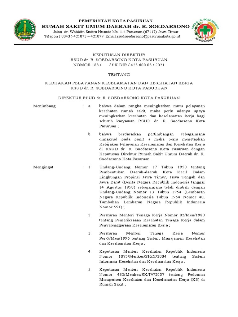 SK Komite K3RS 2021 | PDF