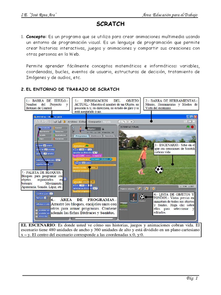Scratch | PDF | Scratch (lenguaje de programación) | Programa de computadora