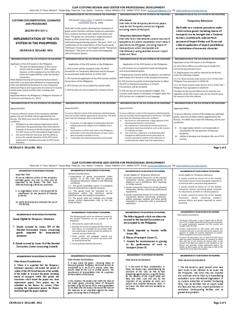 2022 CDP Review Day 1 | PDF | Trade