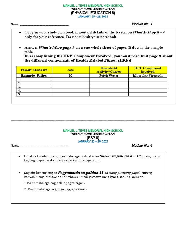 In Accomplishing The HRF Component Involved, You Must Read First Page 8 ...