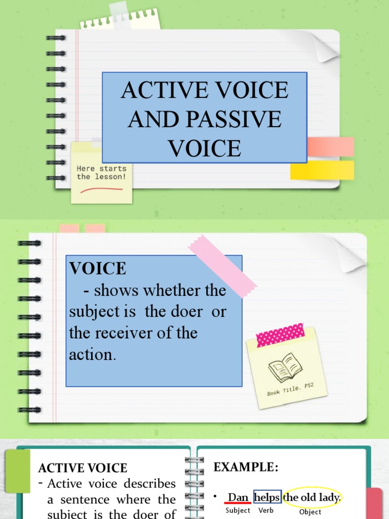 Active and Passive Voice Explained | PDF | Subject (Grammar) | Grammar