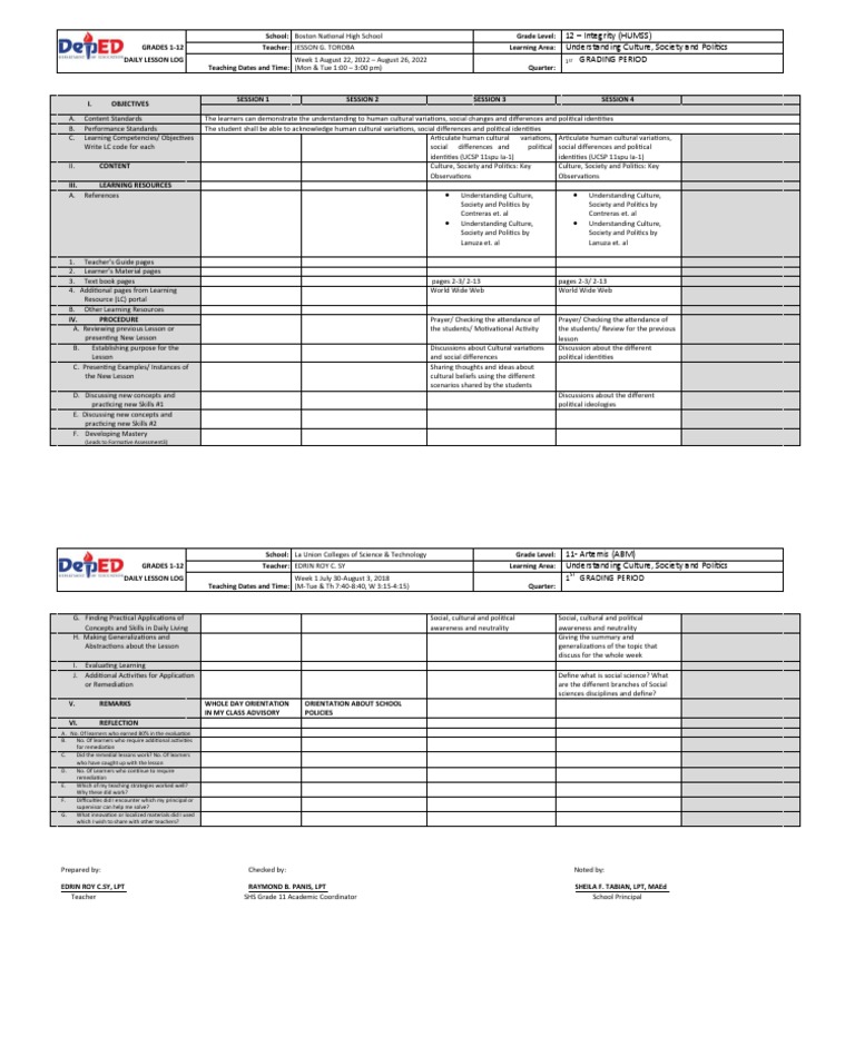 DLL Ucsp | PDF | Learning | Teaching Method