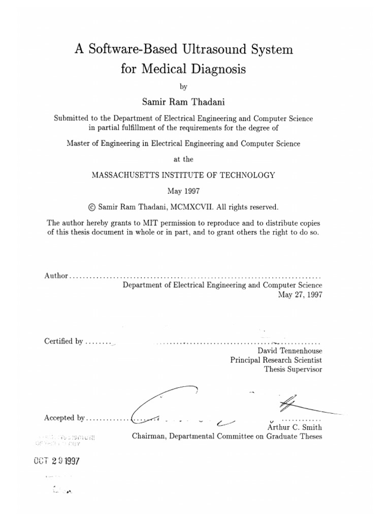 Design and Implementation of a Software-Based Ultrasound System for Medical Diagnosis | PDF ...