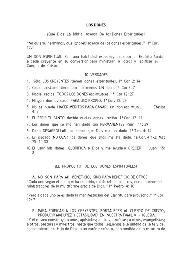 Dones | PDF | Jesús | espíritu Santo