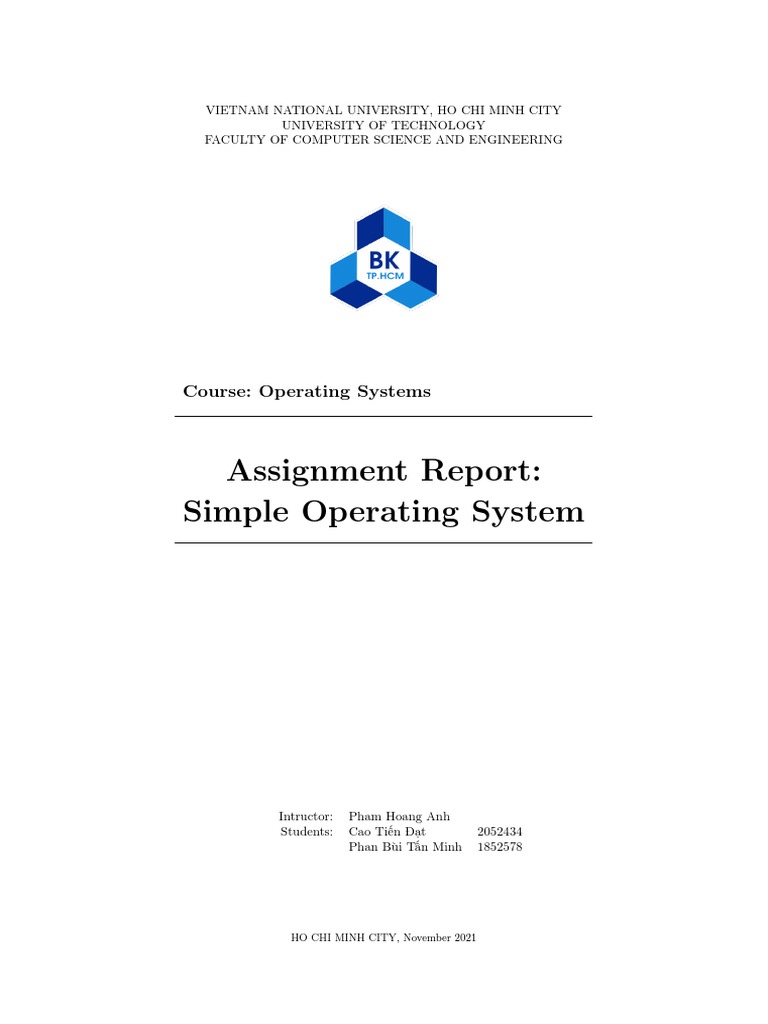 Assignment Report: Simple Operating System | Download Free PDF | Process (Computing ...