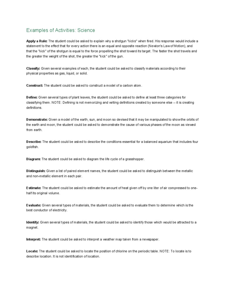 Examples of HOTS Activities | PDF | Thought | Teaching Method