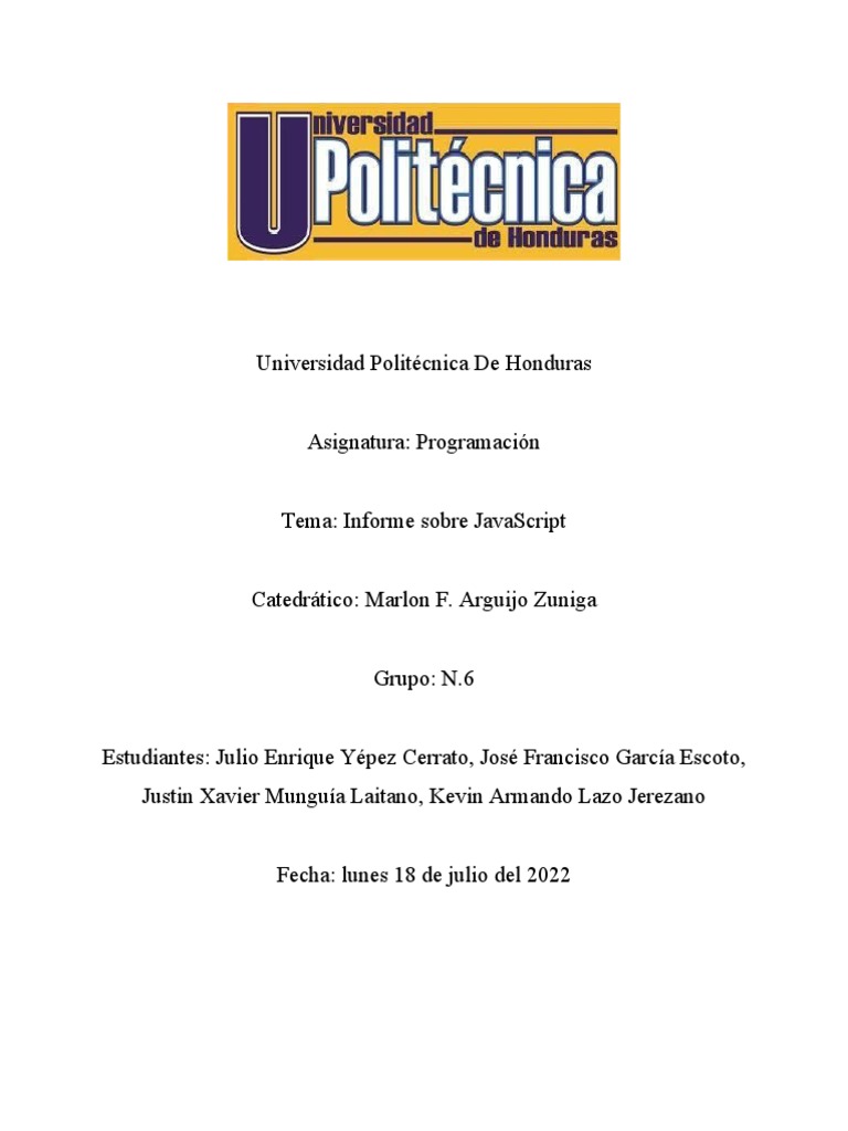 Historia y Evolución de JavaScript | PDF | Script Java | Gestión de tecnología de la información