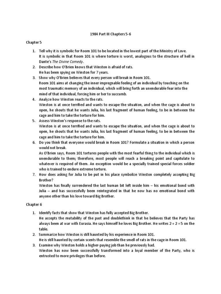 1984 Part III Chapters 5 6 | PDF | Psychology