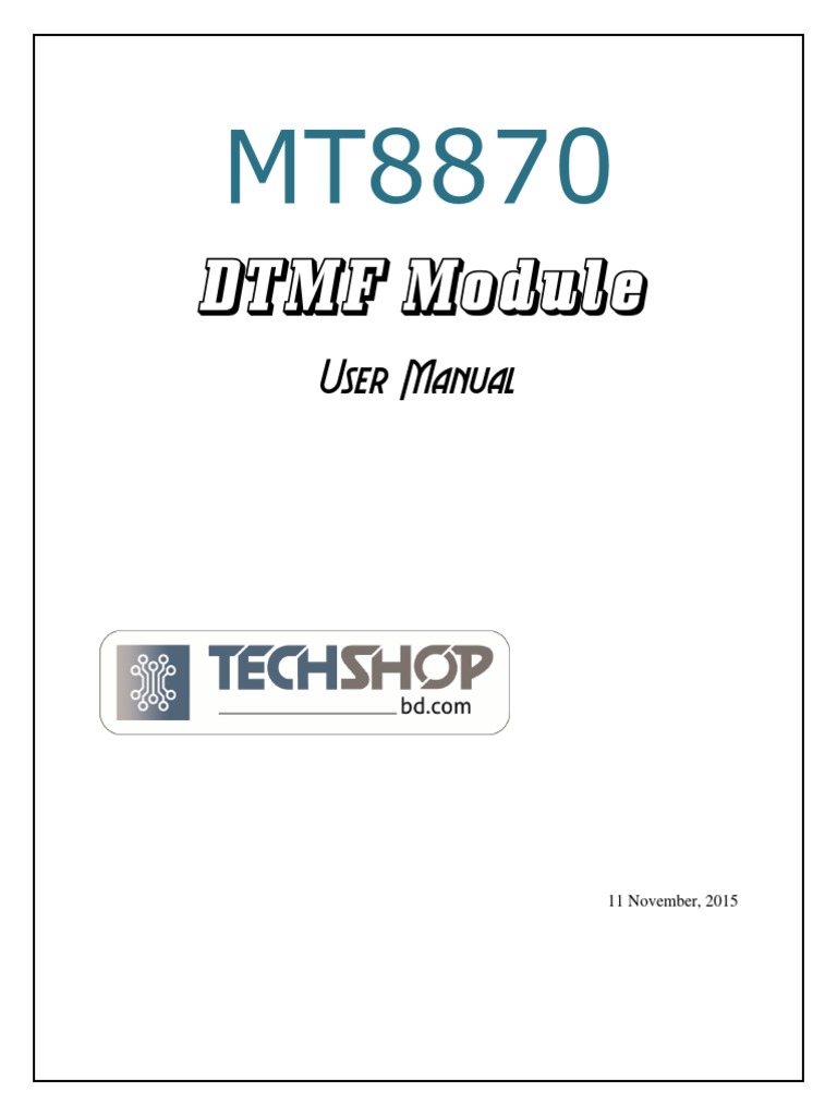 DTMF Module: User Manual | PDF | Telephone | Electricity