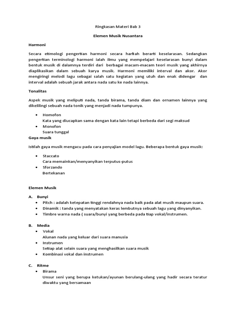 Elemen Musik Nusantara | PDF