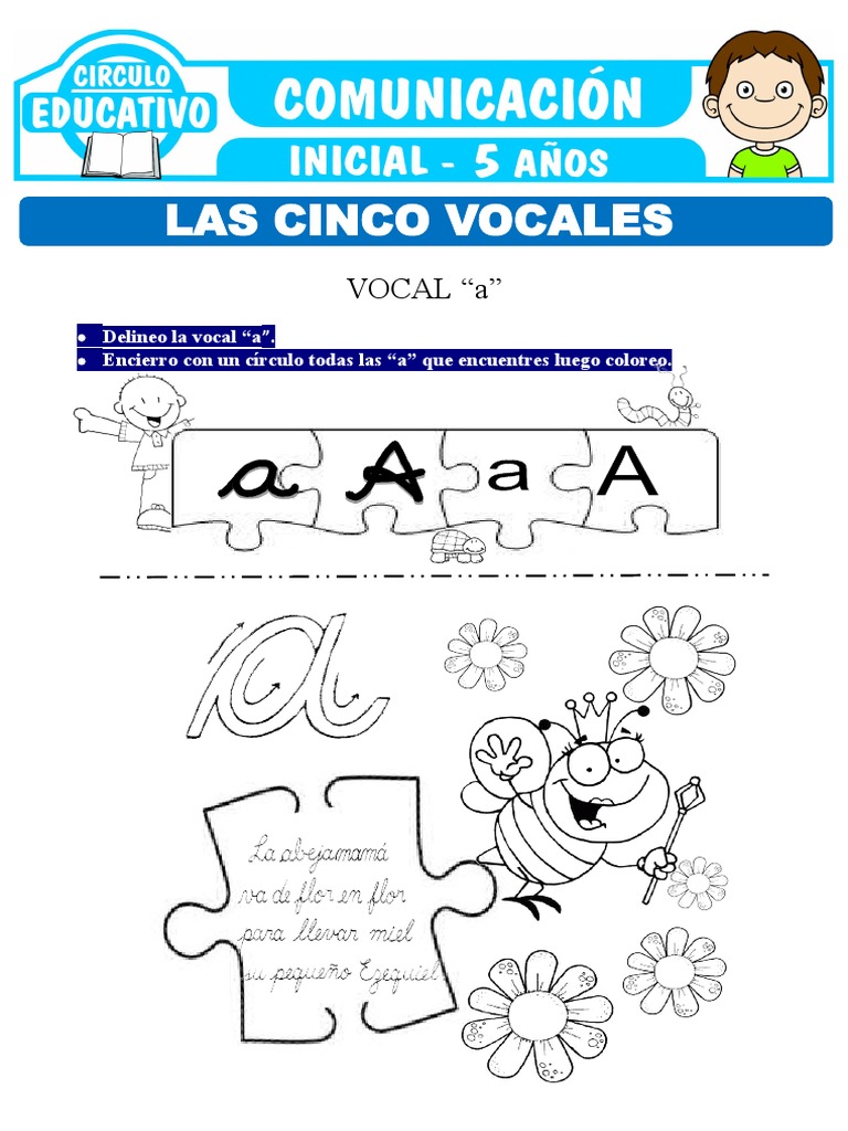 Las Cinco Vocales para Ninos de Cinco Anos | PDF | Color | Electrodinámica