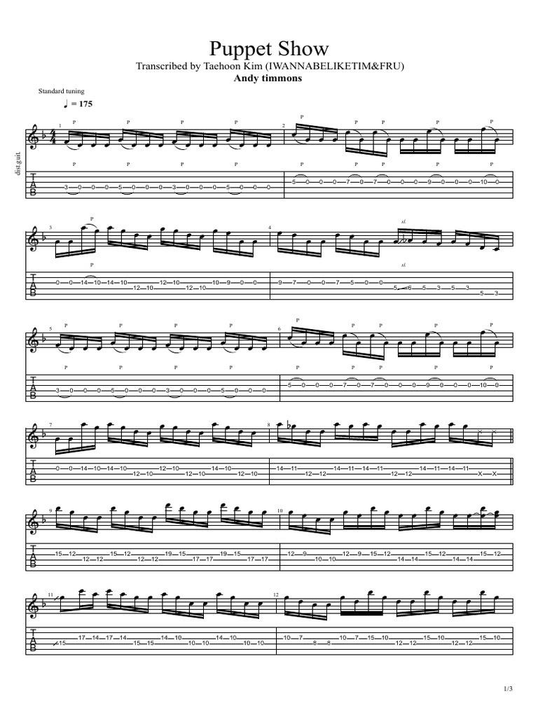 Andy Timmons - Puppet Show | PDF