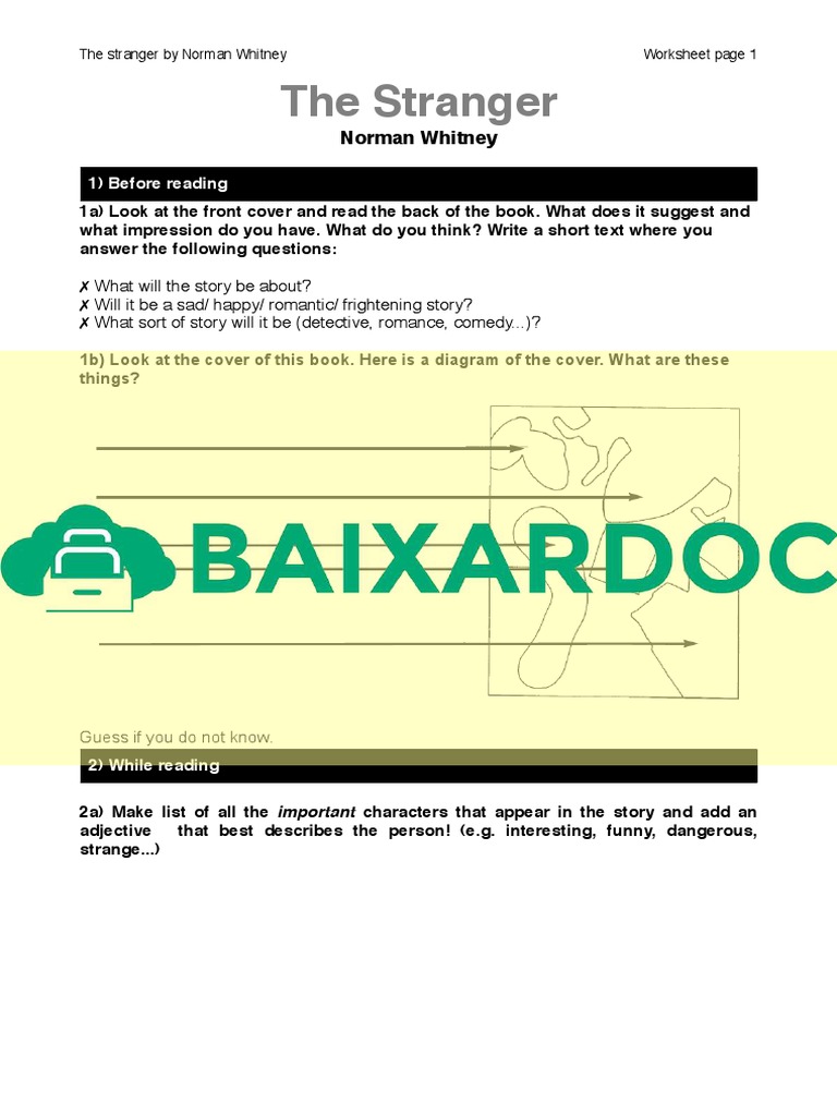 The Stranger Worksheet | PDF