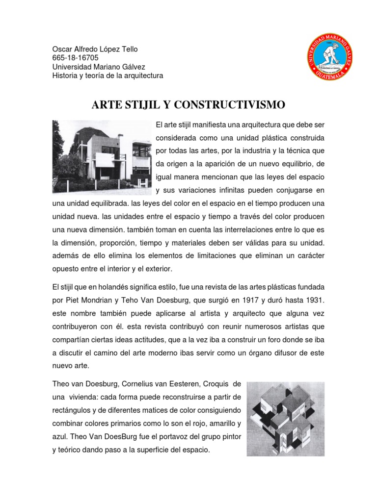 Stijil y Constructivismo | PDF | Estética | Arte Moderno