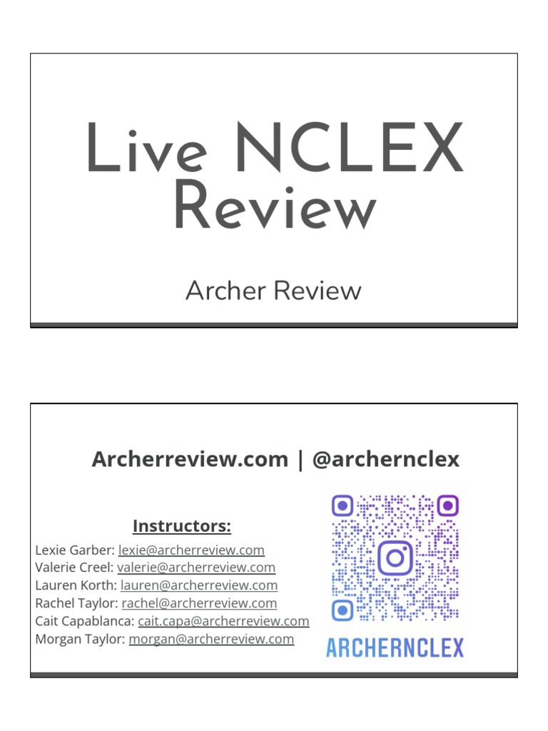 Live NCLEX Review Lecture Slides-2 | PDF | Saline (Medicine) | Clinical ...