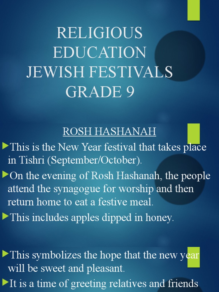Religious Education Jewish Festivals Grade 9 | PDF | Passover Seder ...
