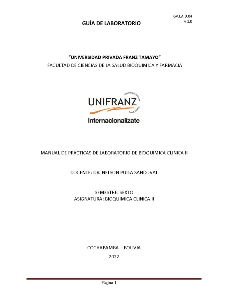 2 - Manual de Practicas Bioqui Clinica 2 | PDF | Transaminasa | Bilis