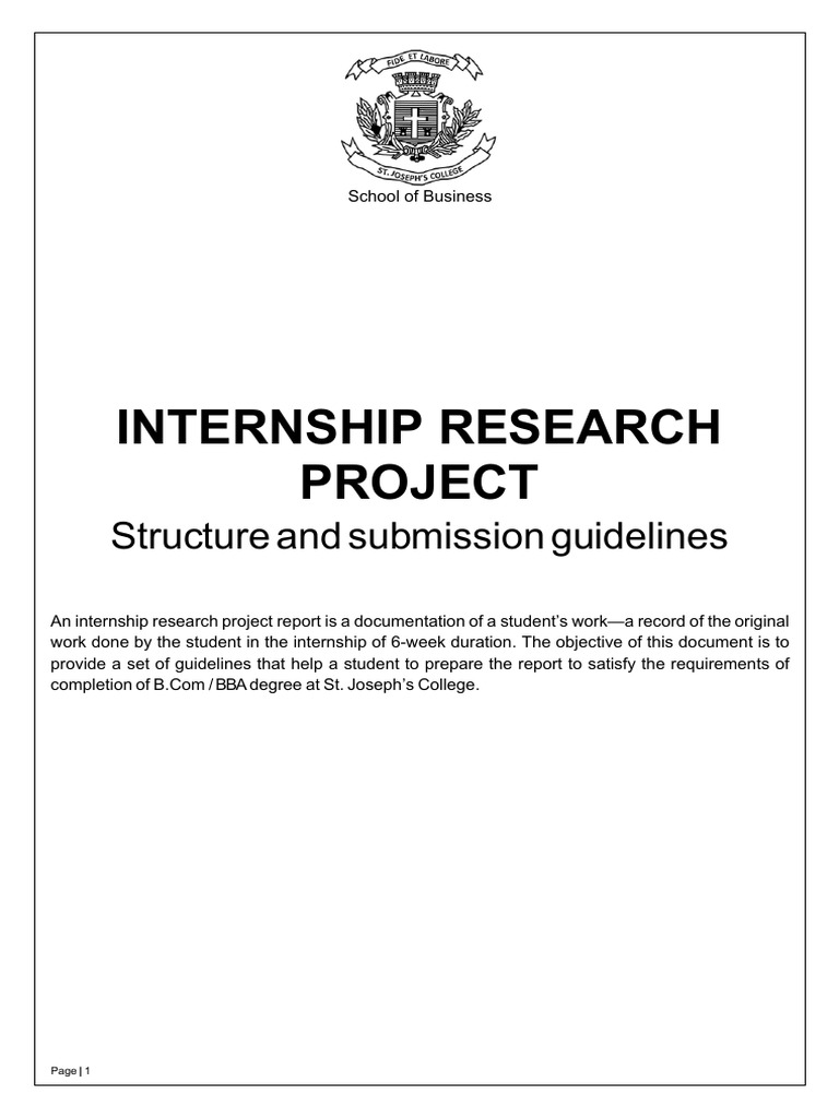 Internship Research Project Guidelines | PDF | Internship | Job Hunting
