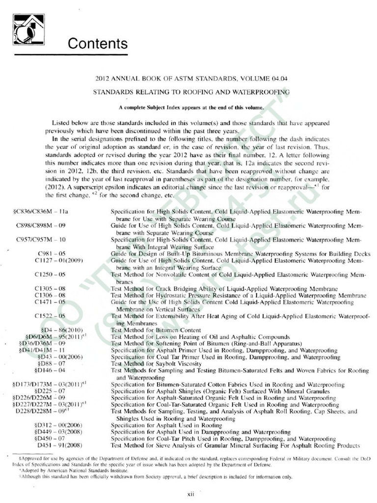 ASTM Standarts 04-04 Contents | PDF