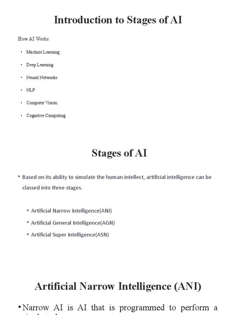 Introduction To Stages of AI | PDF | Artificial Intelligence ...