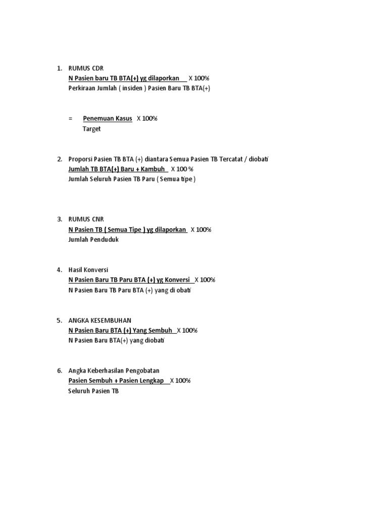 Rumus CDR | PDF