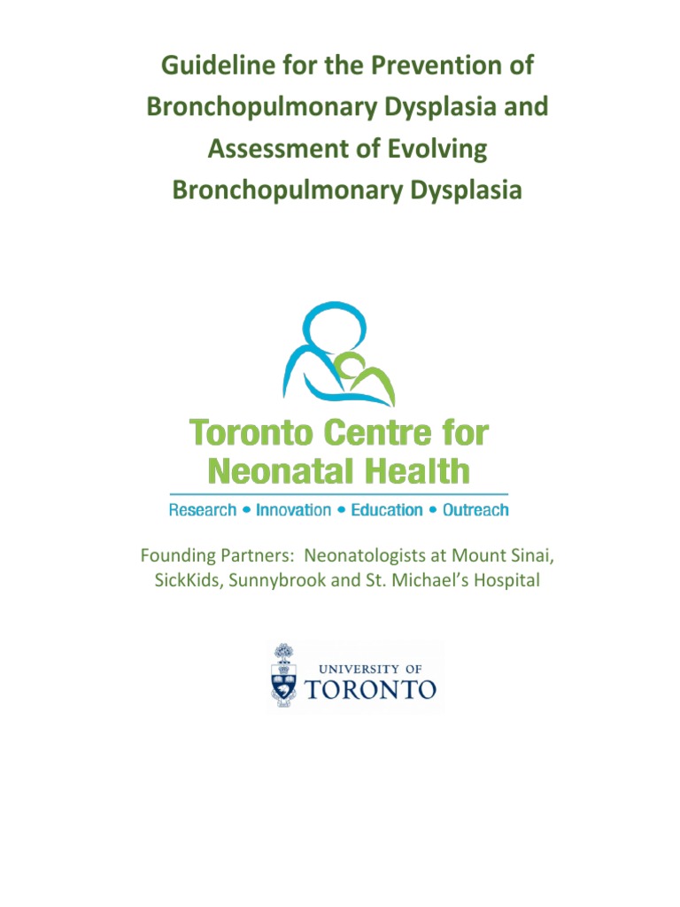 Guideline For The Prevention of Bronchopulmonary Dysplasia and ...
