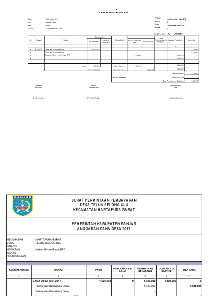 Makan Minum Rapat - BPD | PDF