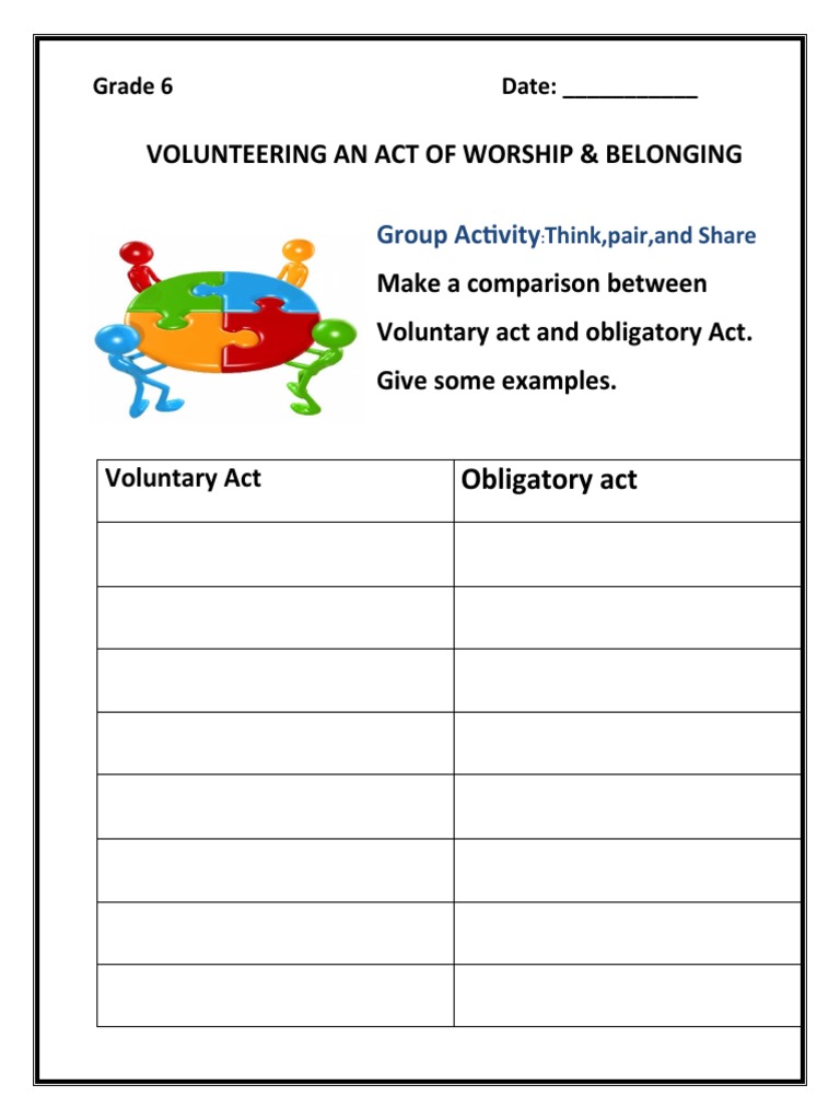 Grade Volunteering-Worksheet | PDF