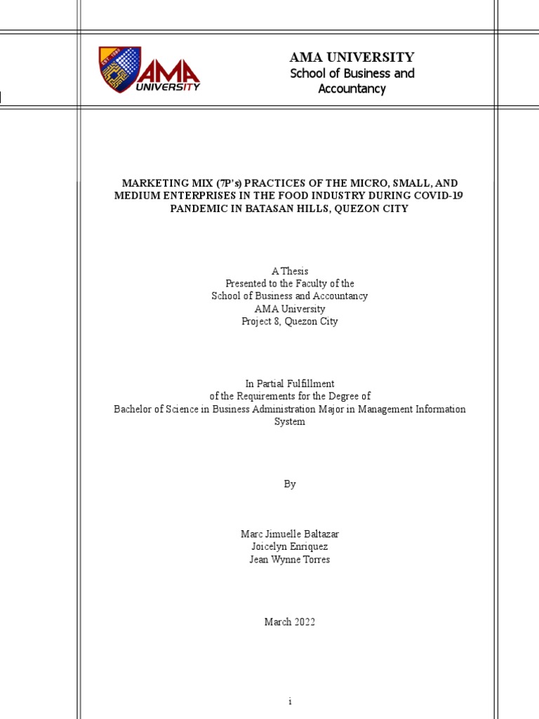 Ama University: School of Business and Accountancy Project 8, Quezon City | PDF | Marketing ...