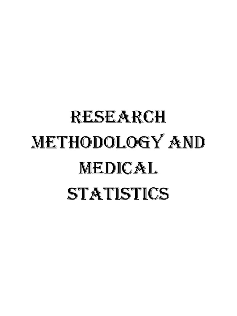 Research Methodology And Medical Statistics Pdf Randomized